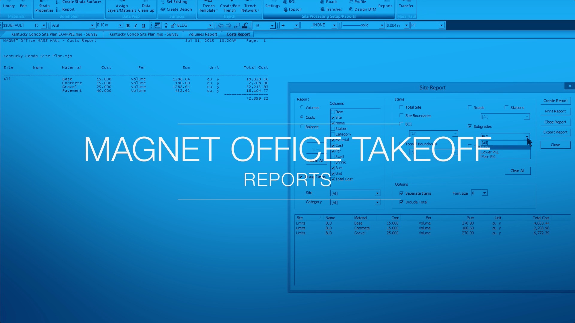 Reports in MAGNET Office Takeoff are accurate and powerful | Topcon ...